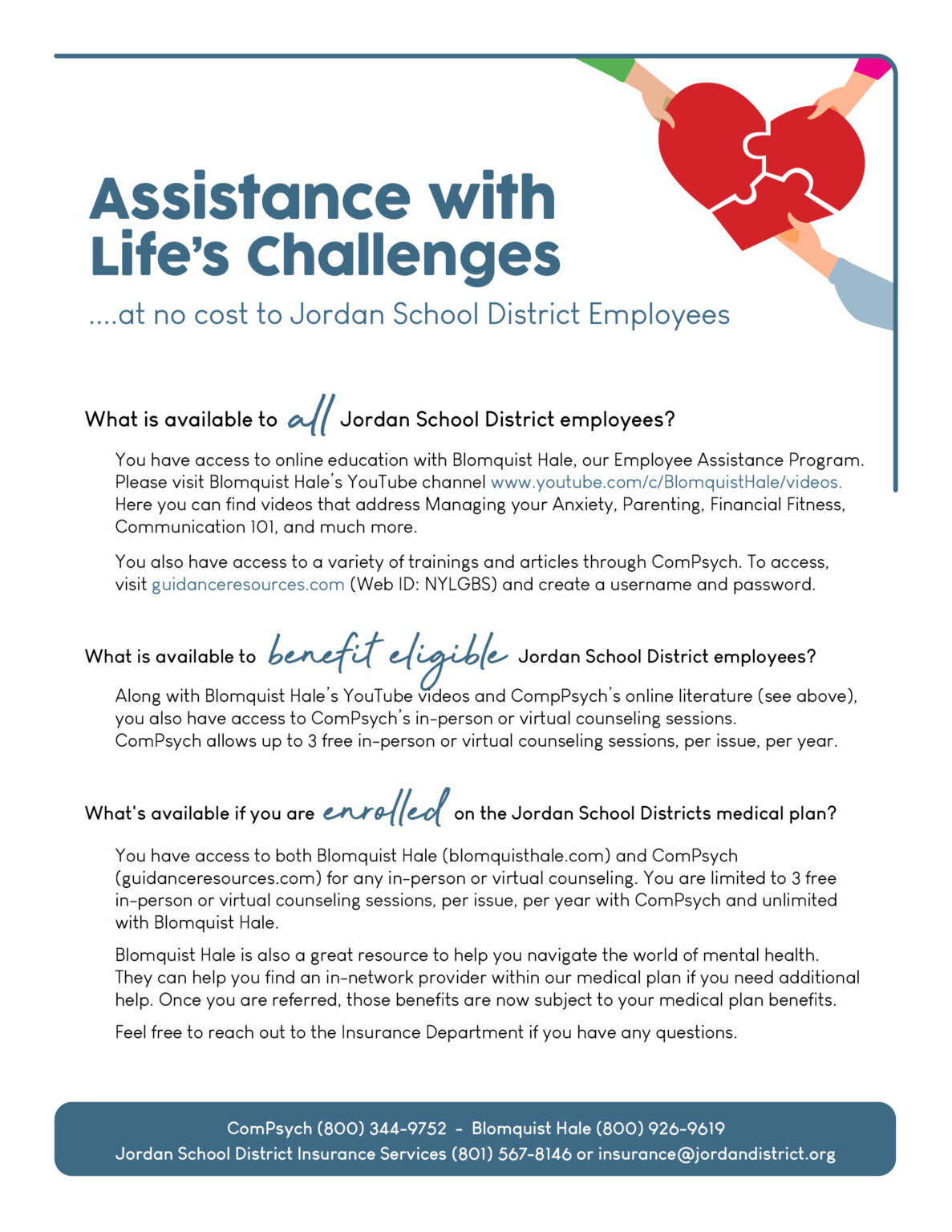 Employee Assistance Program (EAP) – Insurance Services